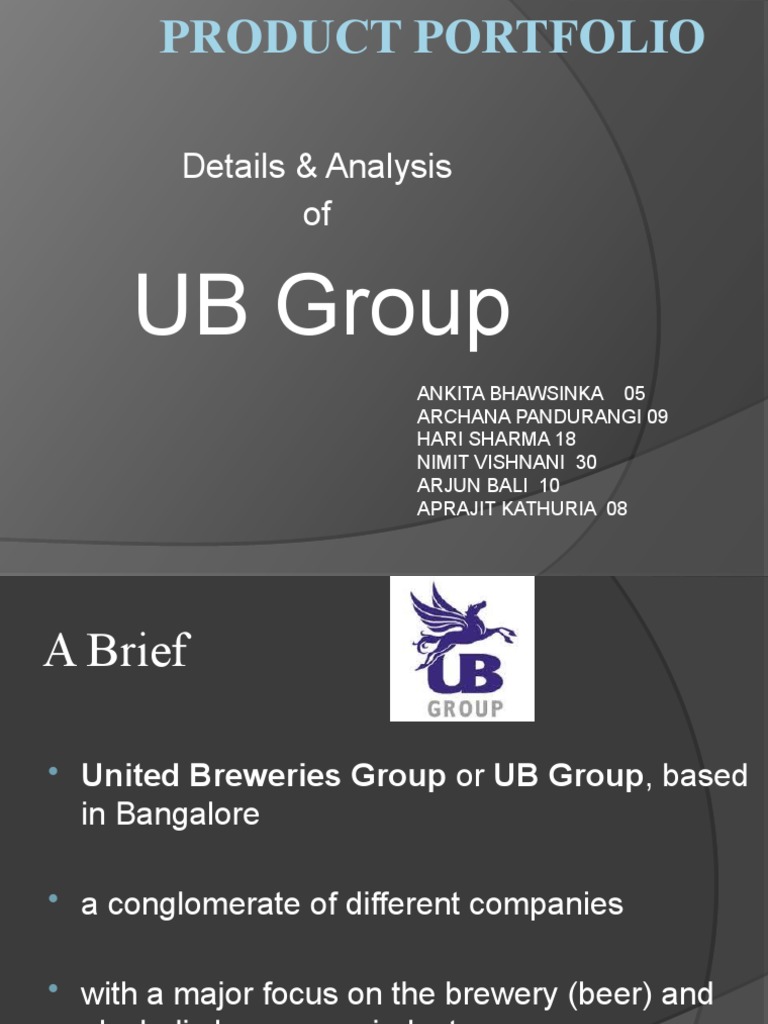 UB Group: Details & Analysis of | PDF | Economies | Alcohol