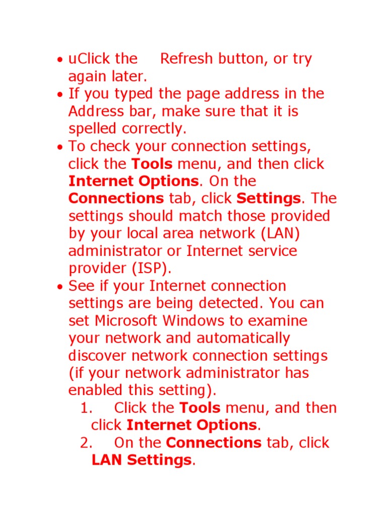 Internet Options. On The Connections Tab, Click Settings. The ...