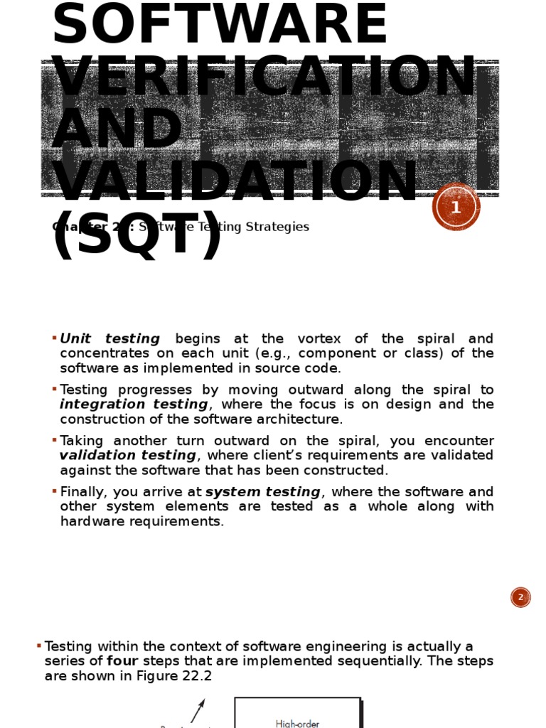 Software Testing Strategies An Overview Of Unit Testing Integration Testing Validation