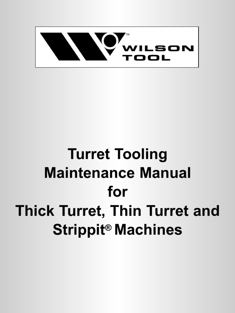 Tooling Maintenance Manual | PDF | Grinding (Abrasive Cutting) | Equipment
