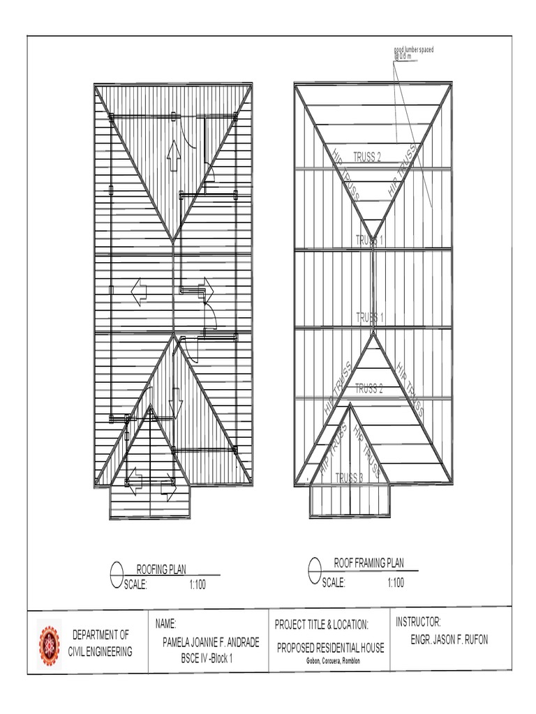 Roof Framing Plan PDF | PDF | Structural Engineering | Building