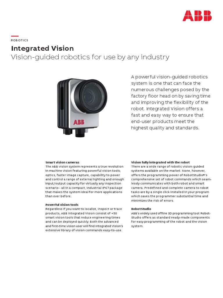 Integrated-Vision Datasheet ROB0242EN RevB | PDF | Robot | Robotics