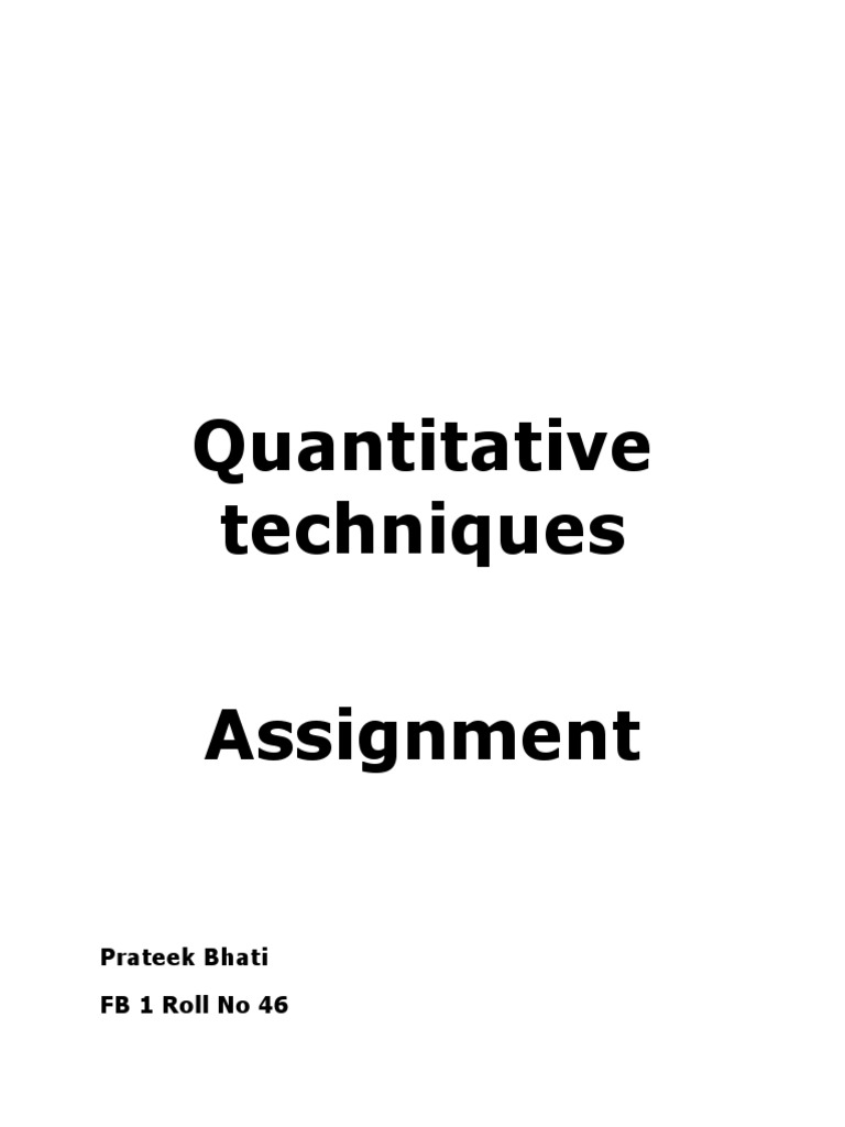 QT Assignment Prateek | Download Free PDF | Mathematical Optimization ... QT Assignment Prateek | Download Free PDF | Mathematical Optimization ...