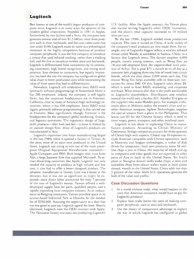Logitech's Global Strategy | PDF | Intel | Research And Development