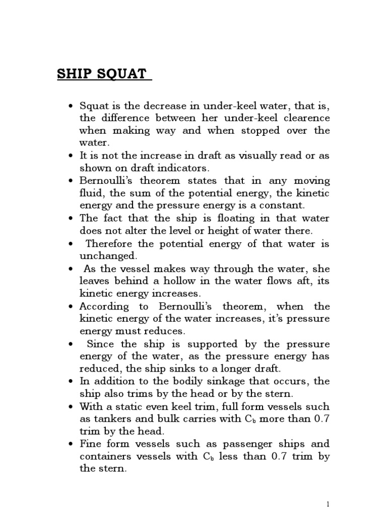 Ship Squat | PDF | Ships | Oil Tanker