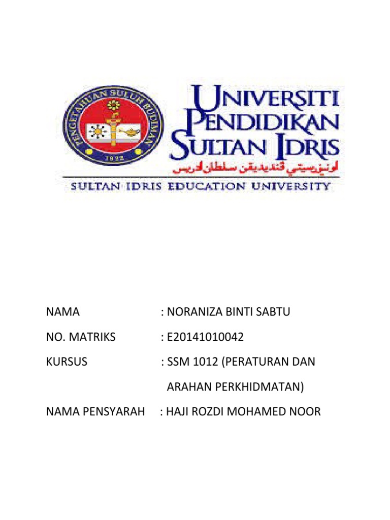 Assignment Individu SSM 1012 | PDF