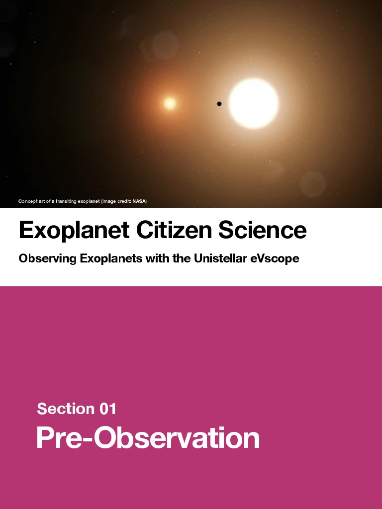 Observing Exoplanets With The Unistellar Evscope | PDF | Exoplanet ...