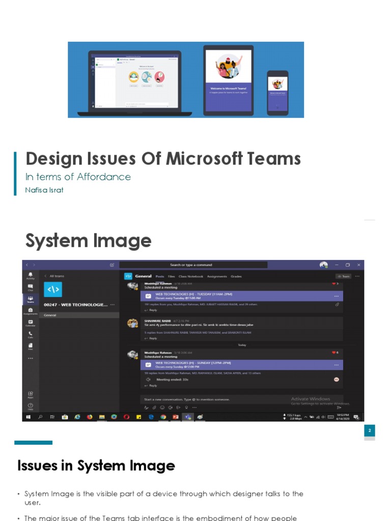 Design Issues of Microsoft Teams: in Terms of Affordance | Download ...