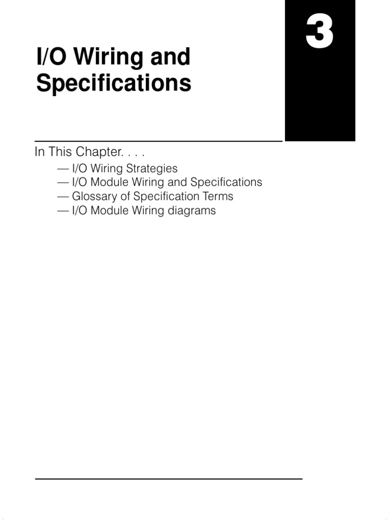 I/O Wiring and Specifications | PDF | Relay | Electrical Connector