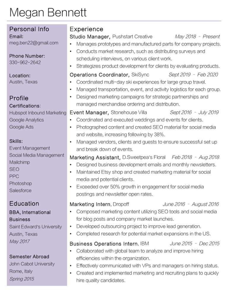 Resume Megan Bennett | PDF | Search Engine Optimization | Social Media