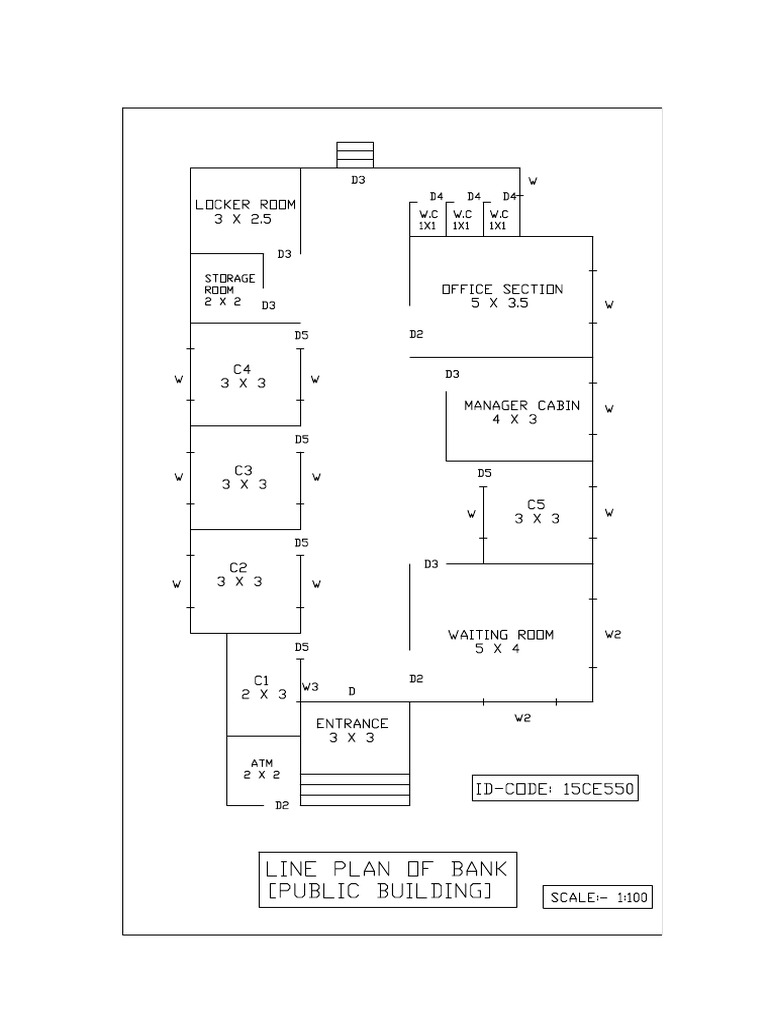 LINE PLAN OF BANK 15CE550-Model PDF | PDF