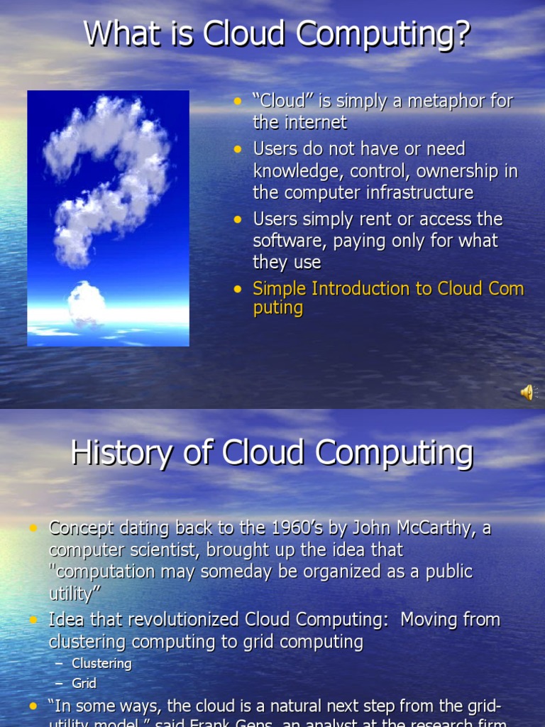 What Is Cloud Computing?: Simple Introduction To Cloud Com Puting | PDF ...