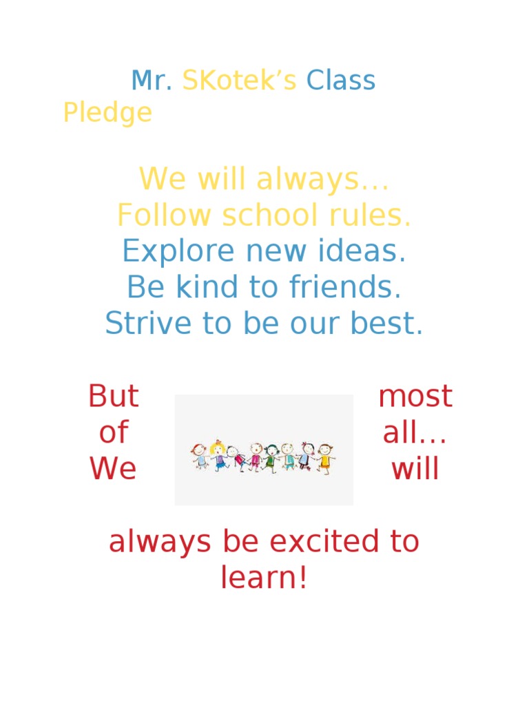 Classroom Pledge | PDF