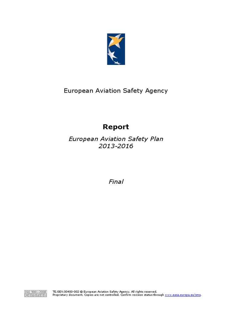 European Aviation Safety Plan 2013-2016 | PDF | European Union | Safety