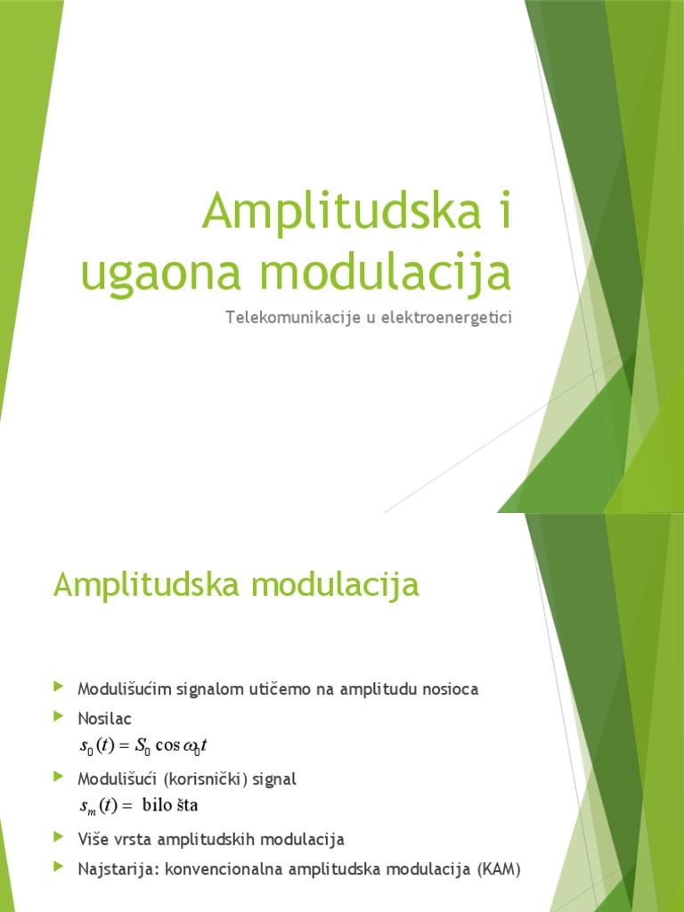 01 - Amplitudska I Ugaona Modulacija | PDF