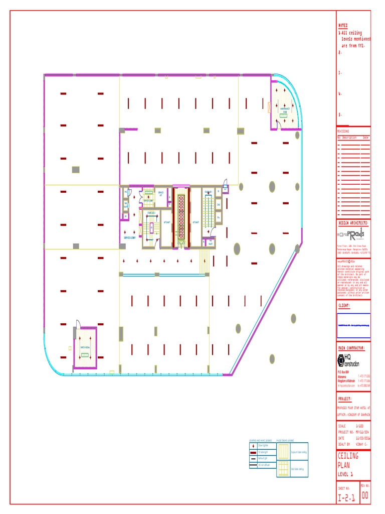 Ceiling Plan: Notes All Ceiling Levels Mentioned Are From FFL | PDF ...