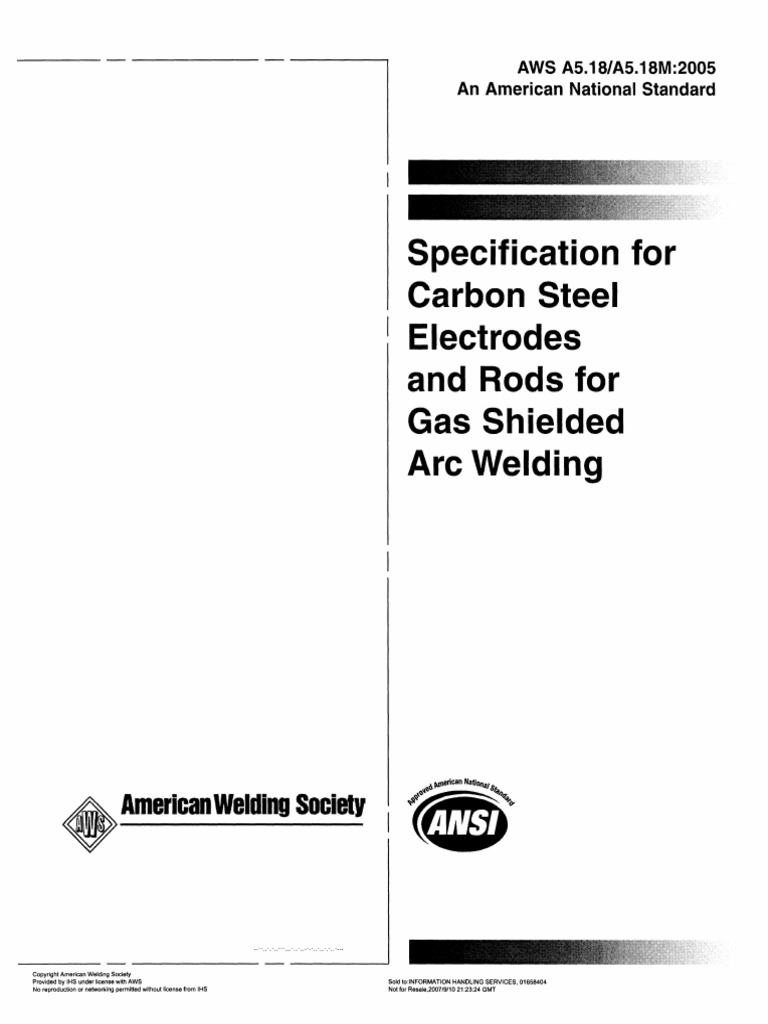 Aws A5.18 A5.18m PDF | PDF