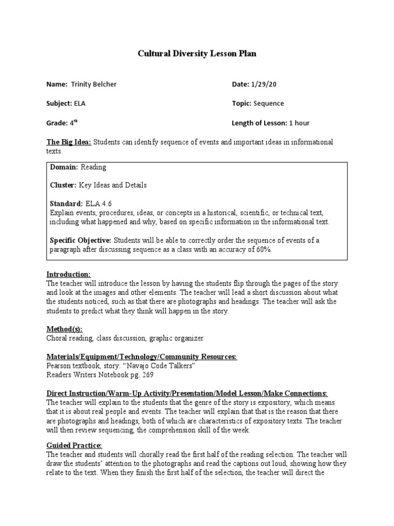 Diversity Lesson Plan | PDF | Lesson Plan | Learning
