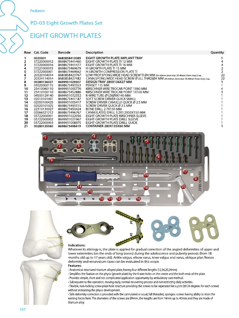 EI GHT Growth Plates: PD-03 Ei GHT GR Owt H PL at Es Set | PDF