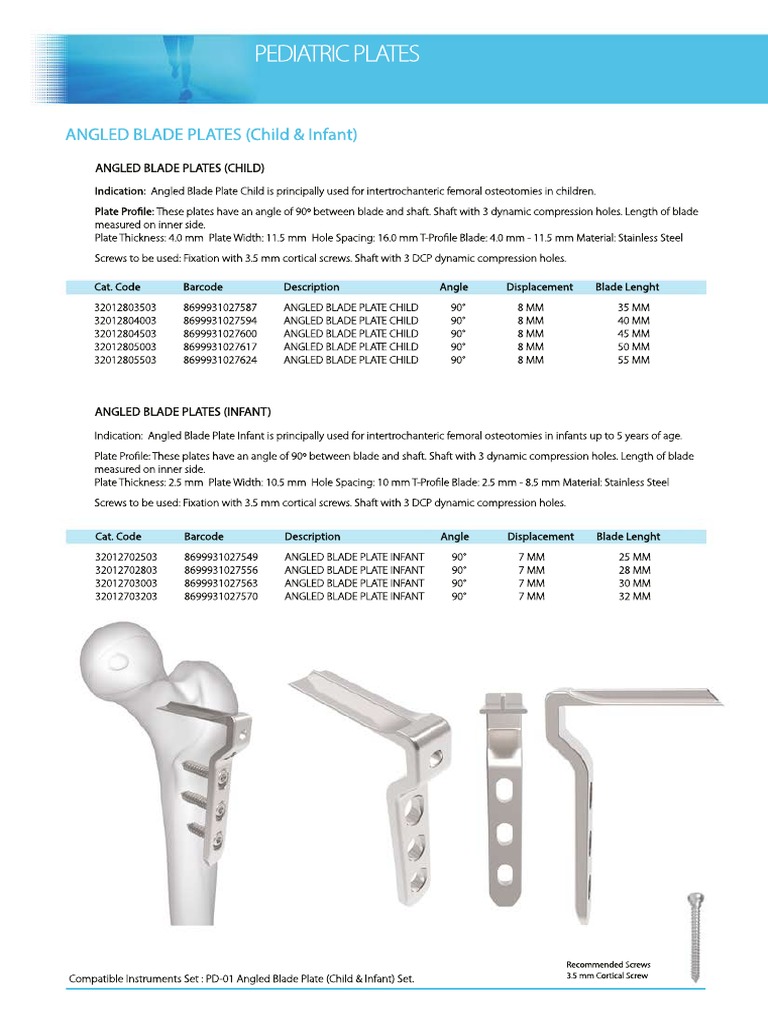 Pediatric Angled Blade Plates | PDF