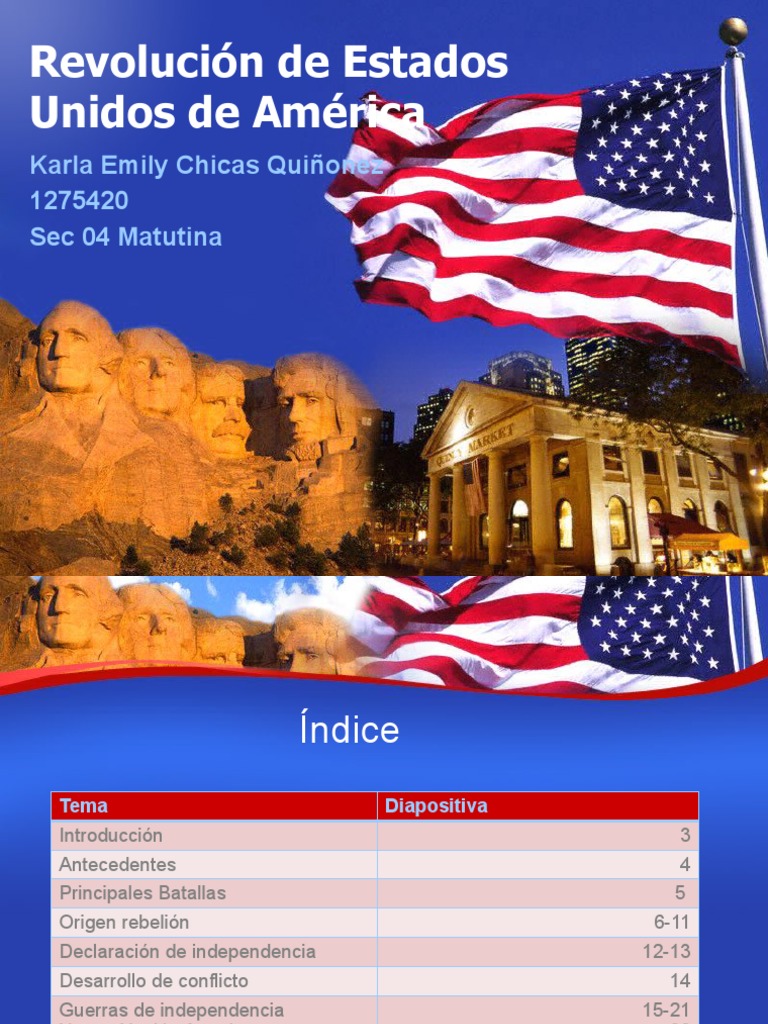 Revolución de Estados Unidos | PDF | George Washington | Los Estados Unidos