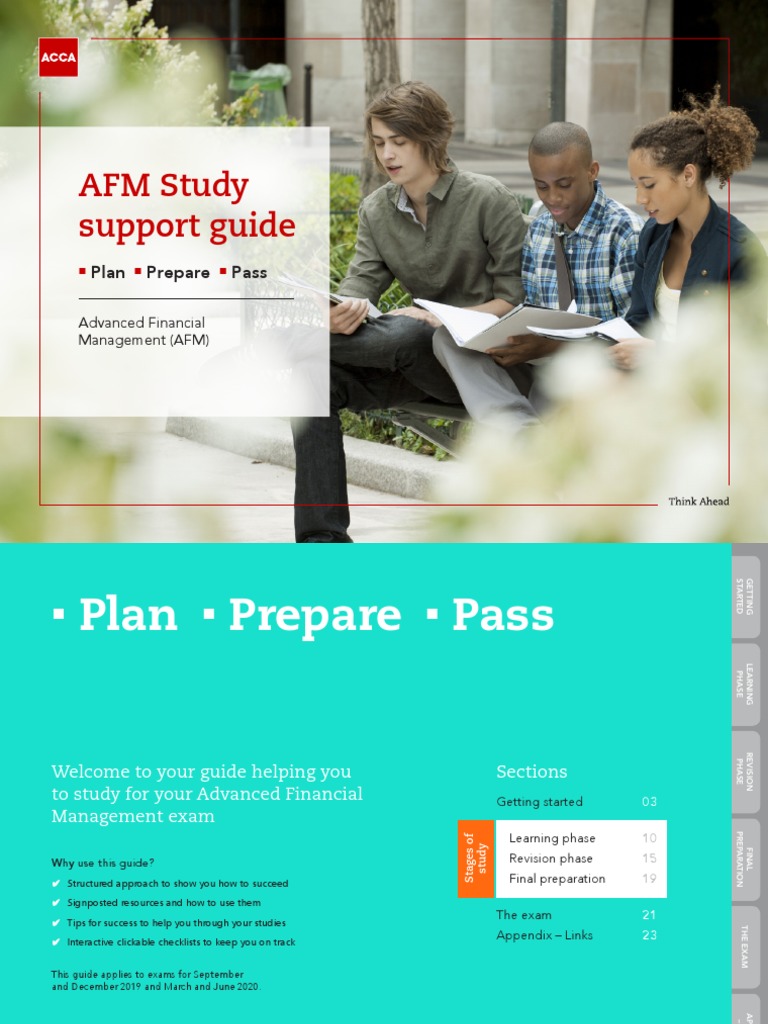 AFM Study Support Guide: Plan Prepare Pass | PDF | Business Valuation ...