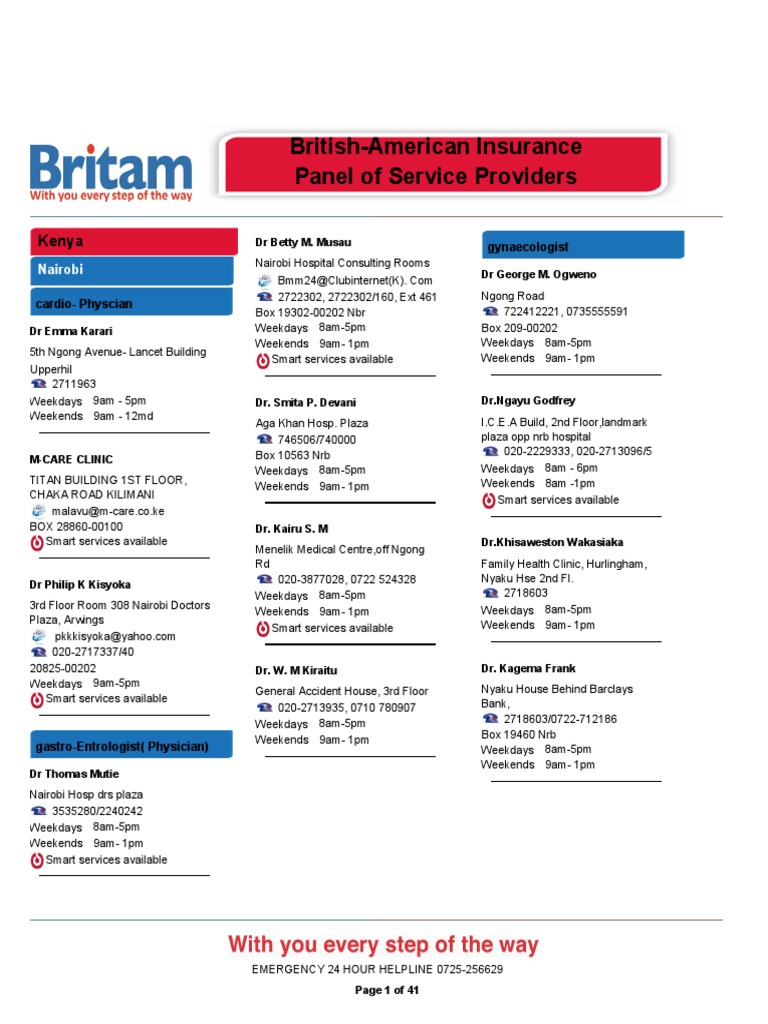Corporate Medical Providers Panel List | PDF | Workweek And Weekend ...