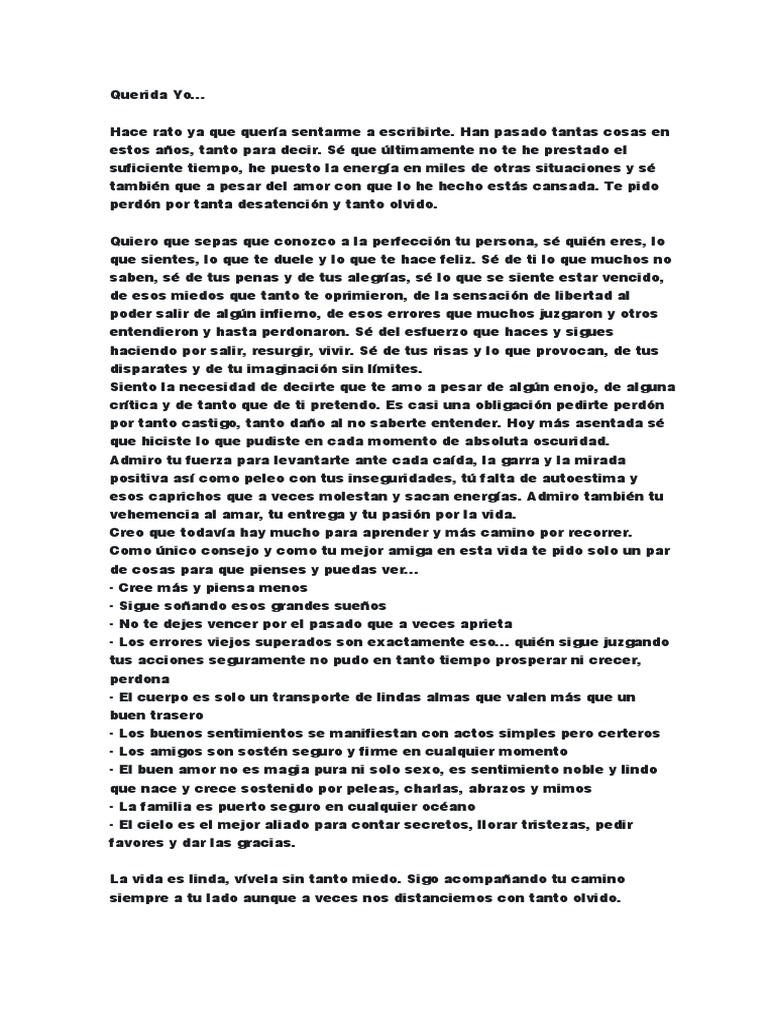 Querida Yo | PDF | Perdón | Amor
