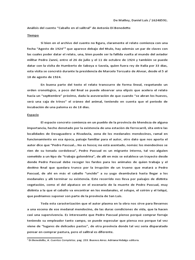 De Mattey, Daniel Luis - 16248591-Caballo en El Salitral | PDF | Narración