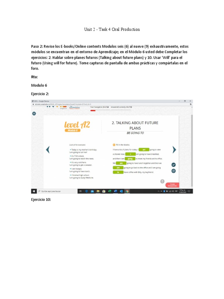 Unit 2 - Task 4 Oral Production | PDF