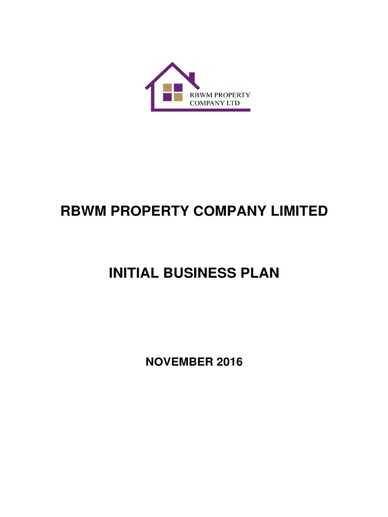RBWM Property Co LTD - Business Plan | PDF | Yield (Finance) | Dividend