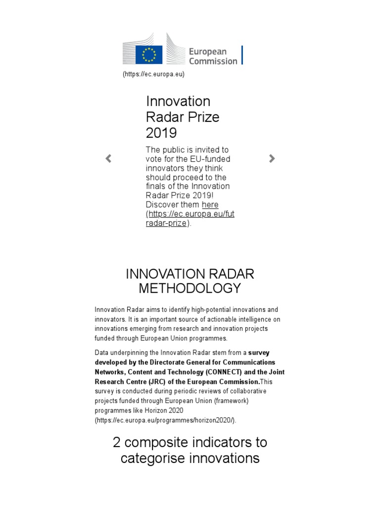Innovation Radar - Methodology | PDF | Innovation | Business