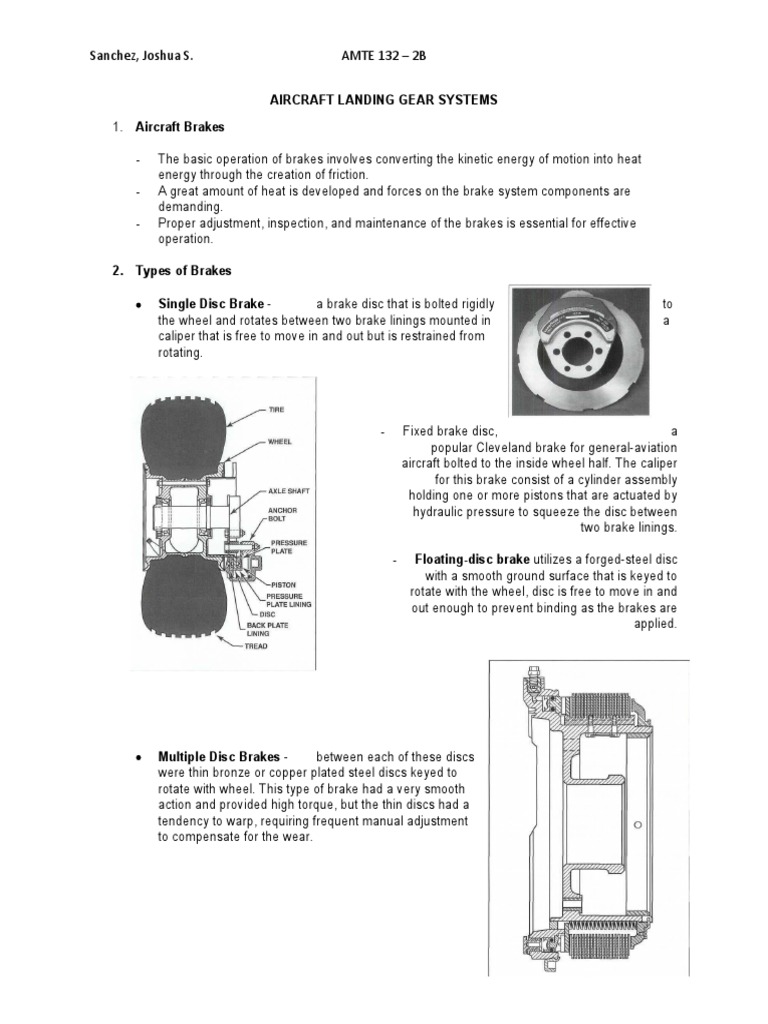 Types of Aircraft Brake Systems | PDF | Brake | Machines