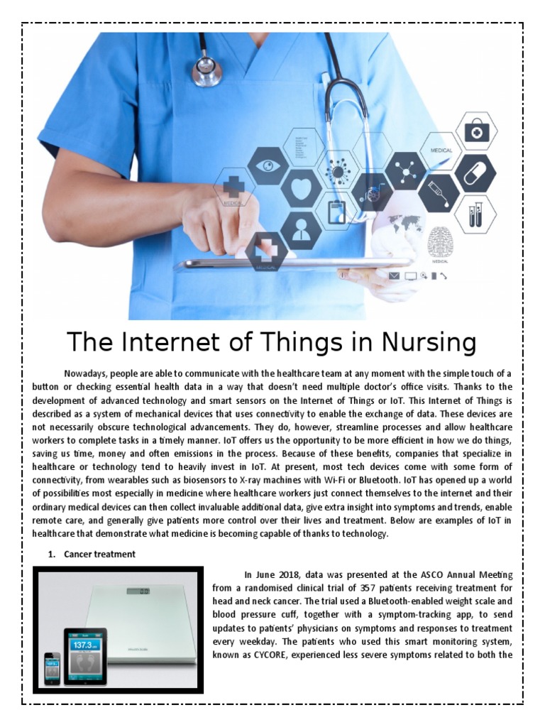 Assignment No. 3 The Internet of Things in Nursing and Modern ...