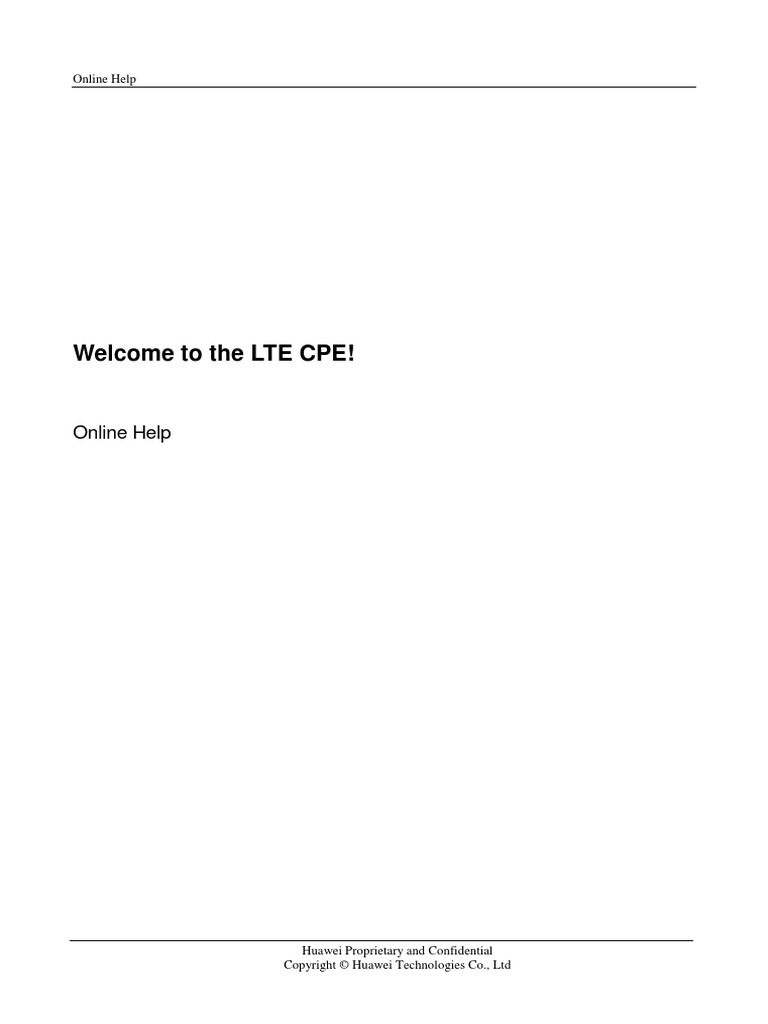 Welcome To The LTE CPE!: Online Help | PDF | Ip Address | Personal ...