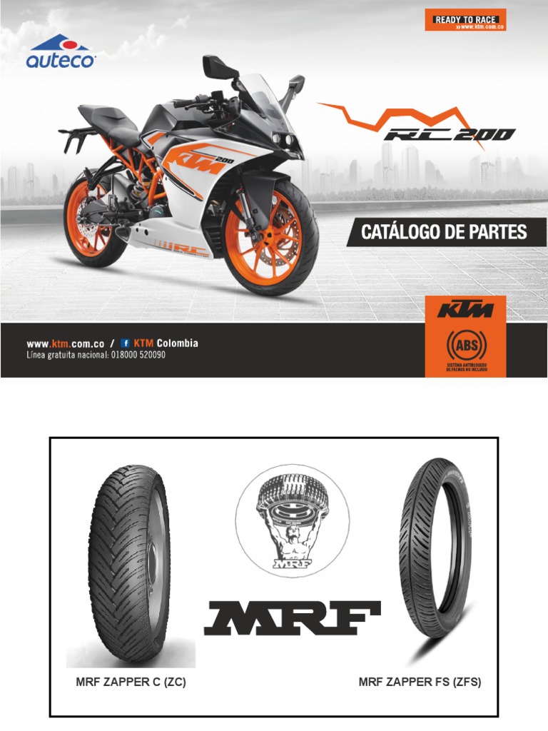 Manual de Partes RC 200 | PDF | Embrague | Partes de vehículo