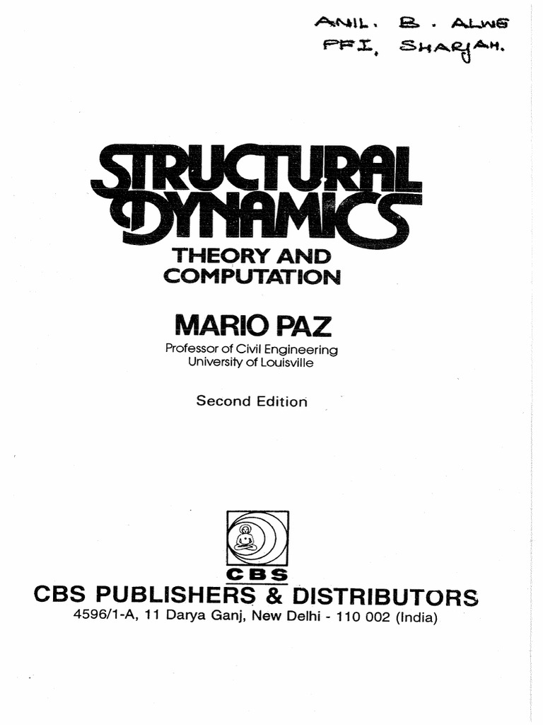 Structural Dynamics - Mario Paz - 2nd Edition PDF | PDF