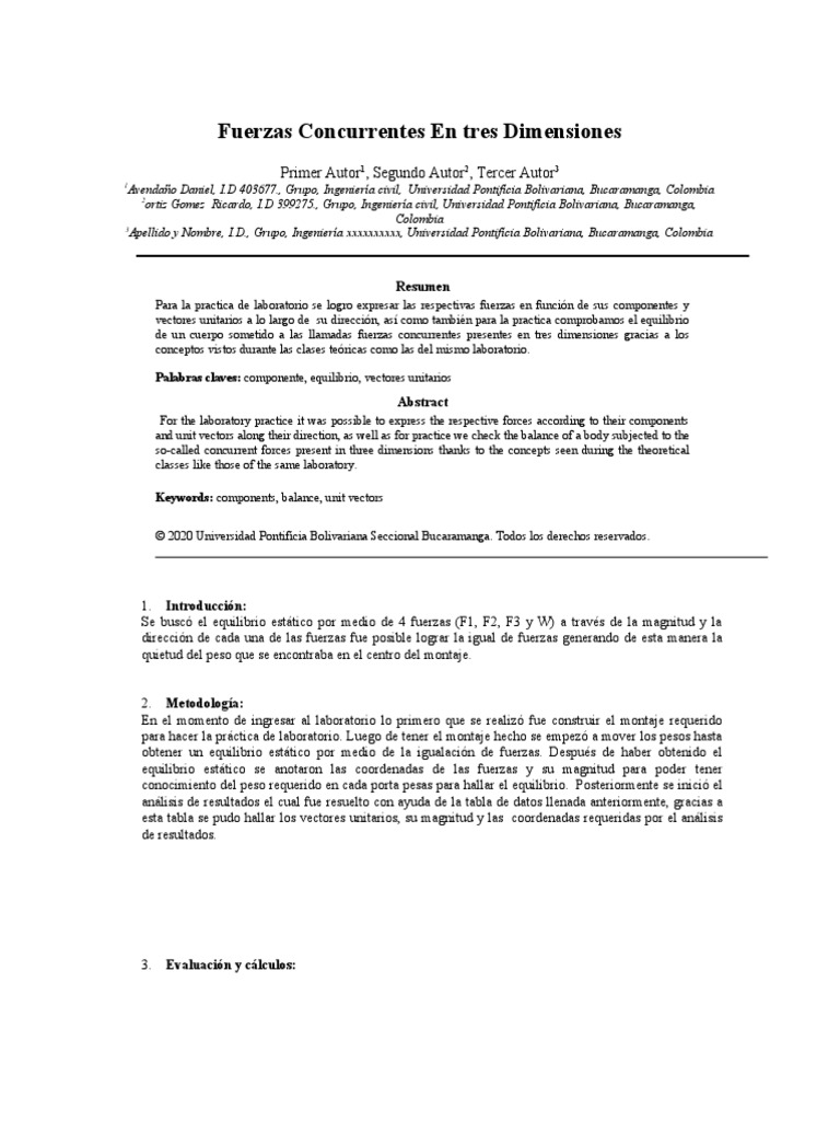 Informe Estatica 2 | PDF | Fuerza | Vector Euclidiano