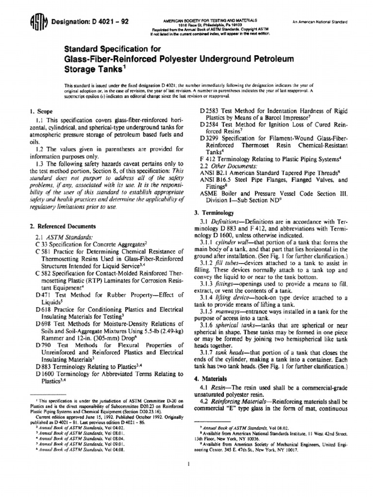 Astm D 4021-92 | PDF