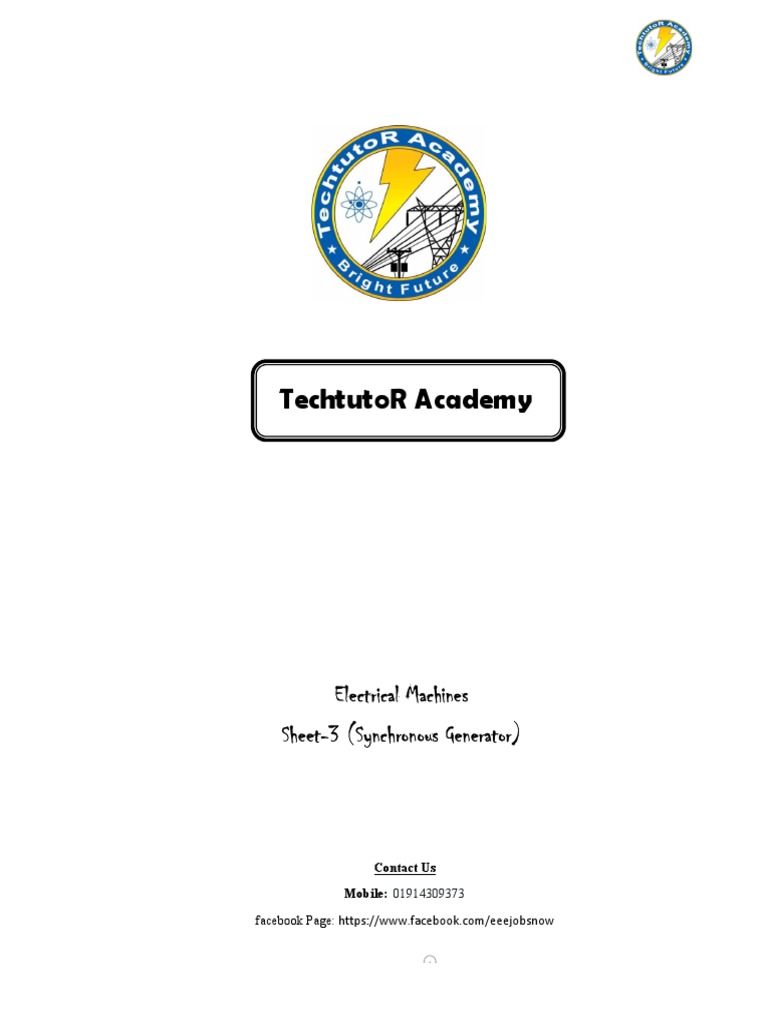 Alternator New Updated With Solution Pdf Pdf Electric Generator