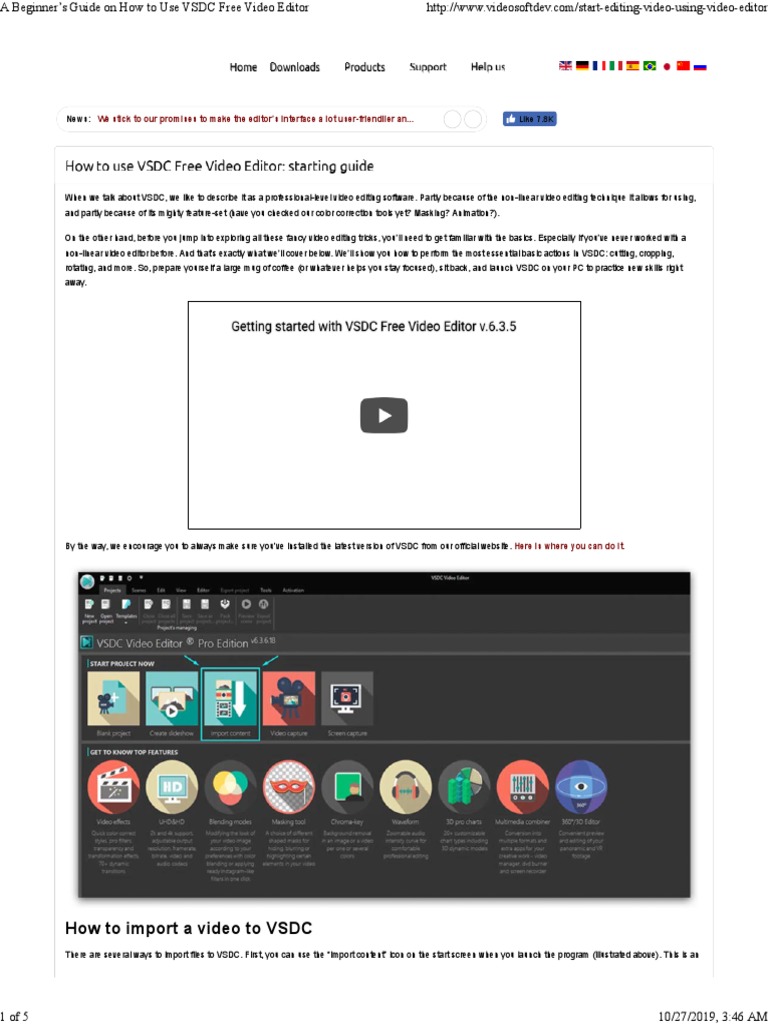 A Beginner's Guide On How To Use VSDC Free Video Editor | PDF | Icon ...