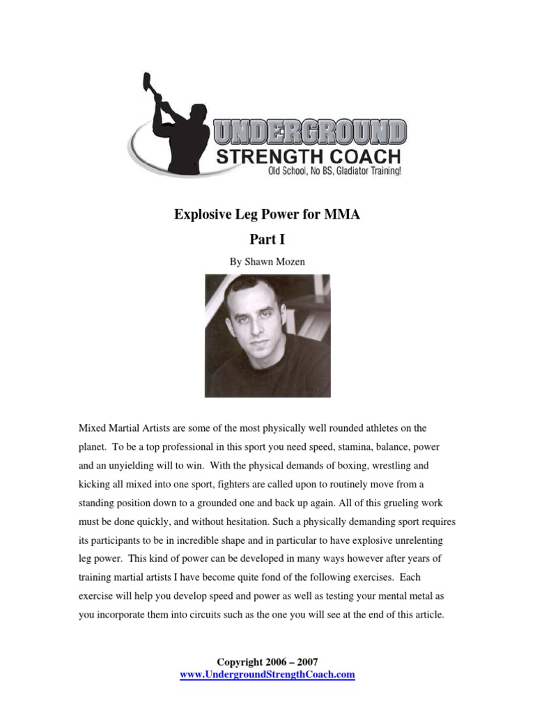 Explosive Leg Power MM A | PDF | Kettlebell | Weightlifting