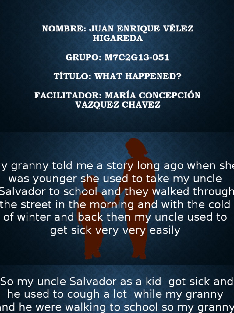 Nombre: Juan Enrique Vélez Higareda GRUPO: M7C2G13-051 Título: What ...