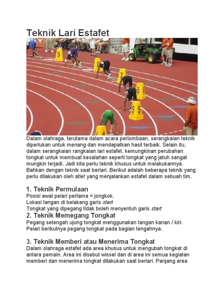 Teknik Lari Estafet | PDF