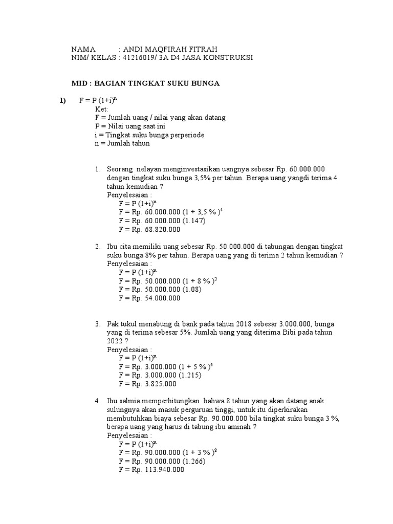 Tingkat Suku Bunga | PDF