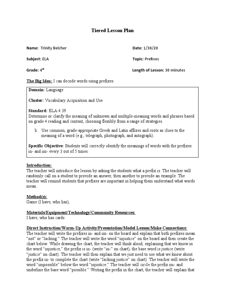 Differentiated Lesson Plan | PDF | Lesson Plan | Word