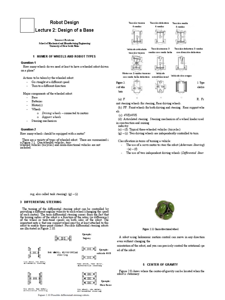 Wheeled Robot Base Design Guide | PDF | Steering | Metals