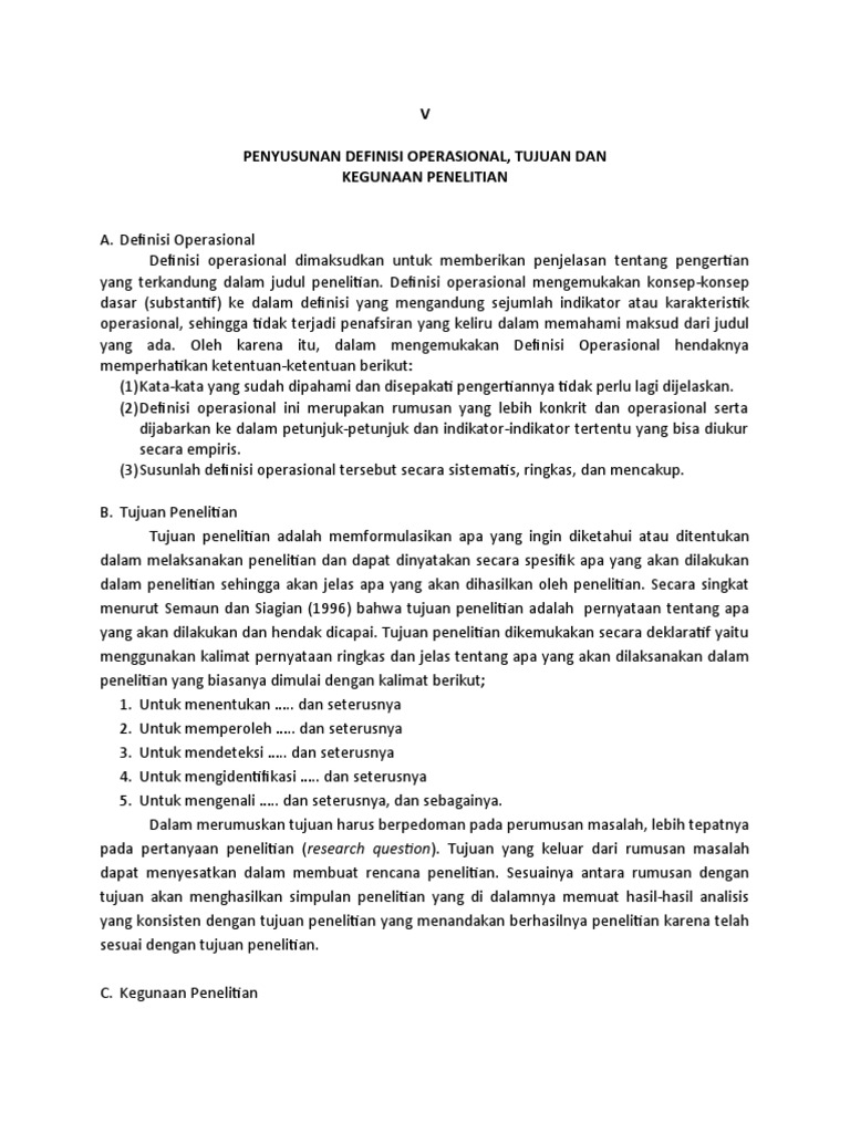 Penyusunan Definisi Operasional | PDF