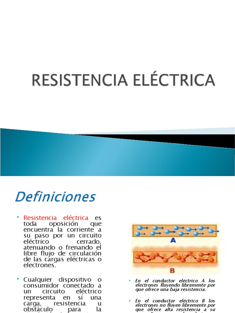 Conceptos y Cálculos de Resistencia Eléctrica | PDF | Resistencia ...