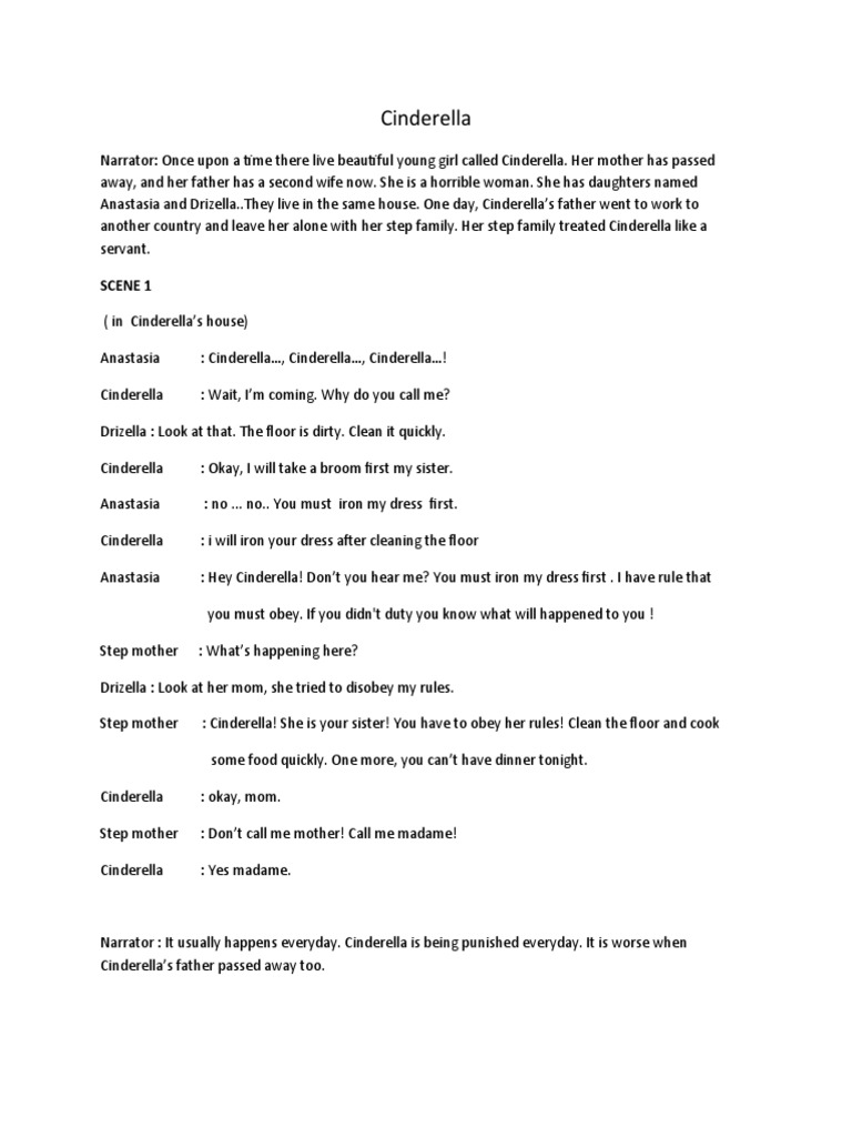 Cinderella Final Script | PDF | Cinderella